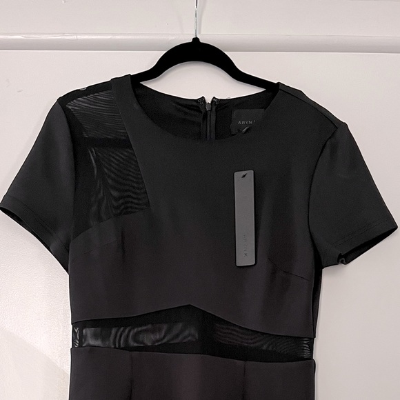 Aryn K | Dresses | Classysexy Black Form Fitting Dress With Mesh ...